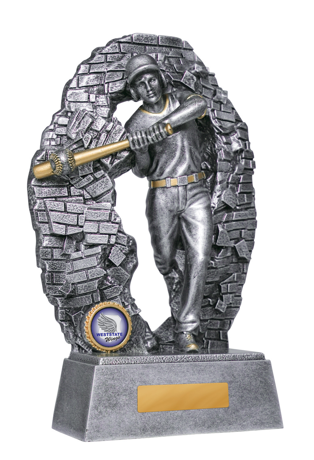 1010-5MC Breaking Down Barriers-Baseball Male - Macathur Trophies